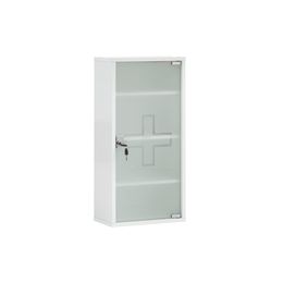 Tchibo - Medikamentenschrank - 34,5x19,5x71,5cm - wei&szlig; - Holz / Glas / Metall