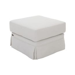 Max Winzer -Hocker &raquo;Hilde&laquo; - 50x50x42cm - wei&szlig; - Polyester / Buchenholz / Kunststoff