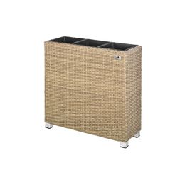 Tchibo - 2-in-1-Pflanzgef&auml;&szlig;-und-Raumteiler aus Polyrattan - anthrazit