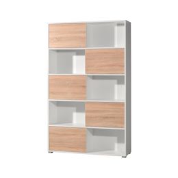 Tchibo - Gro&szlig;es Schiebet&uuml;rregal &raquo;Slide&laquo; - 120x35x196cm - braun - Holz