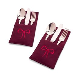 Tchibo - 2 Bestecktaschen - rot