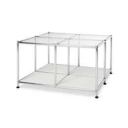 Tchibo - Couchtisch Metall &raquo;Cn3&laquo; mit 4 Glasplatten - 78x78x44,5cm - chrom -