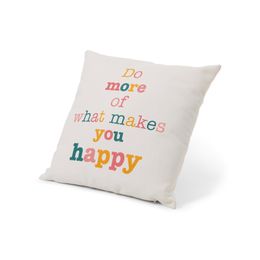 Tchibo - Outdoor-Dekokissen mit Spruch - creme