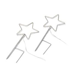 Tchibo - 2 LED-Gartenstecker - silber