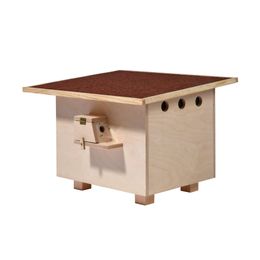 Dobar-Hummel-Nistkasten mit F&uuml;llmaterial - naturfarben