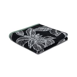 Tchibo - Jacquard-Badetuch - schwarz