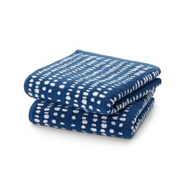 Tchibo - 2 Jacquard-Handt&uuml;cher - dunkelblau