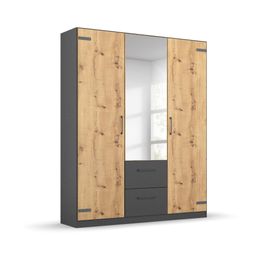 Rauch Dreht&uuml;renschrank &raquo;Butte&laquo; - 136x57x197cm - grau -