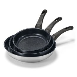 Tchibo - Profi-Edelstahl-Pfanne mit hochwertiger Keramikbeschichtung - silber
