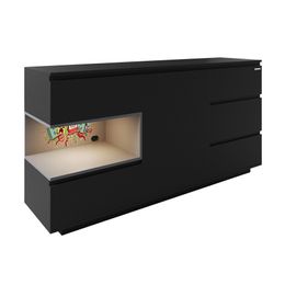 Roba Minecraft Sideboard - 160x40x80cm - schwarz - Holz / Holz