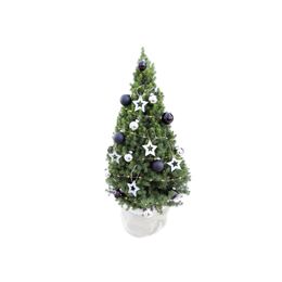 Tchibo - Echtes Weihnachtsb&auml;umchen mit Dekoration - silber