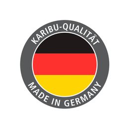 Karibu Premium-Blockhausgarage mit Satteldach - 387x537x309cm - anthrazit -