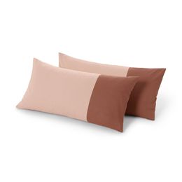 Tchibo - 2 Renforc&eacute;-Kopfkissenbez&uuml;ge - rosa