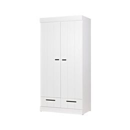 Tchibo - Woood Streifent&uuml;rschrank &raquo;Connect&laquo; - 94x53x195cm - wei&szlig; - Holz / Holz