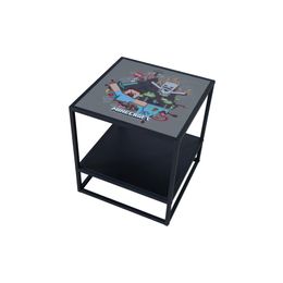 Roba Minecraft Beistelltisch - 45x45x48cm - schwarz - Holz / Metall