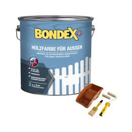 BONDEX Holzfarbe f&uuml;r Au&szlig;en - wei&szlig;