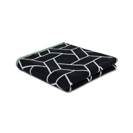 Tchibo - Jacquard-Badetuch - schwarz