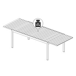 Tchibo - Ausziehtisch &raquo;Liska&laquo; aus Aluminium - 149,5x100x75cm - braun -
