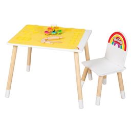 Roba x Play-Doh kreatives Sitzgruppen-Set - 26,5x26,5x54cm - Holz / Holz