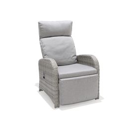 Tchibo - Sessel-Set mit ausklappbarer Fu&szlig;lehne - 67x81x102,5cm - hellgrau -