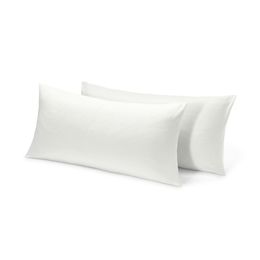Tchibo - 2 Jersey-Kopfkissenbez&uuml;ge - wei&szlig;