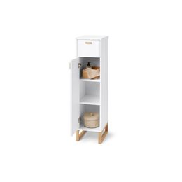 Tchibo - Bad-Beistellschrank mit Schublade und T&uuml;r - 29x35x115cm - braun - Holz / Eichenholz