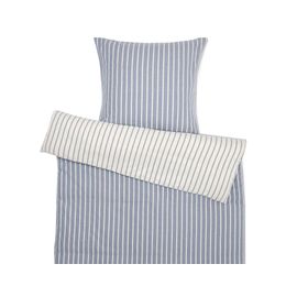 Tchibo - Flanell-Bettw&auml;sche - blau