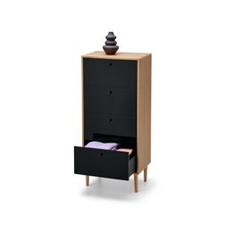 Tchibo - Kommode &raquo;Bekeson&laquo; - 55x35x123,5cm - anthrazit - Echtholzfurnier / Holz / Eichenholz