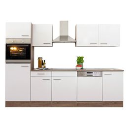 respekta Economy Leerk&uuml;chenblock - 280x60x205cm - braun - Holz / Metall / Edelstahl