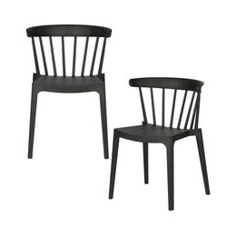 Tchibo - Woood 2 Gartenst&uuml;hle - 52x53x75cm - schwarz - Polypropylen
