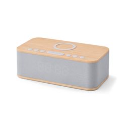 Tchibo - Wecker mit kabellosem Laden und Bluetooth - grau