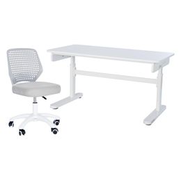 Roba Kinderschreibtisch und B&uuml;rostuhl - 110x60x62cm - wei&szlig; -