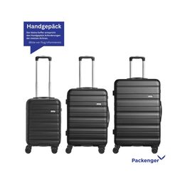 Packenger Hartschalen-Koffer - schwarz