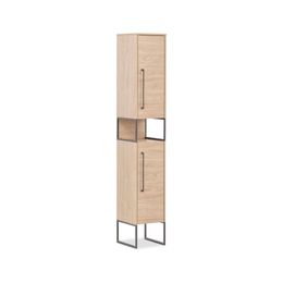 Tchibo - Bad-Hochschrank &raquo;Dumone&laquo; H 300 - 30,5x33x183,5cm - anthrazit - Holz / Metall / Stahl