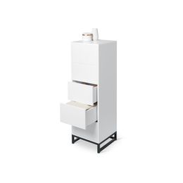 Tchibo - Kommode mit Schubladen - 35x35,5x109,5cm - schwarz - Holz / Metall