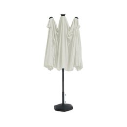 Leco Doppel-Sonnenschirm* mit LED-Beleuchtung - 145x16x45cm - anthrazit -