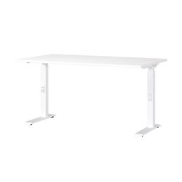 Tchibo - Mechanisch h&ouml;henverstellbarer Schreibtisch &raquo;Kopenhagen&laquo; - 140x80x91cm - wei&szlig; - Holz