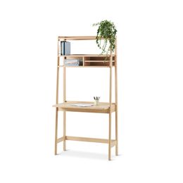 Tchibo - Regal mit Sekret&auml;r - 90x46x180cm - braun - Holz / Echtholzfurnier / Buchenholz
