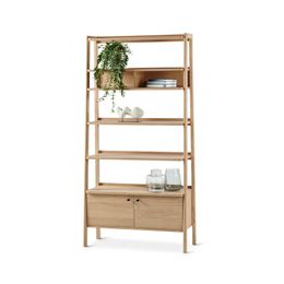 Tchibo - Regal - 90x36x180cm - schwarz - Holz / Echtholzfurnier / Buchenholz