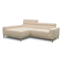Domo Sofa &raquo;Malm&ouml;&laquo; - 248x172x72cm - creme - Polyester / Acryl / Holz