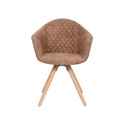Tchibo - Stuhl &raquo;Chadwick&laquo; - 59x55x82cm - braun - Polyester / Schaumstoff / Buchenholz