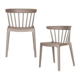 Tchibo - Woood 2 Gartenst&uuml;hle - 52x53x75cm - taupe - Polypropylen