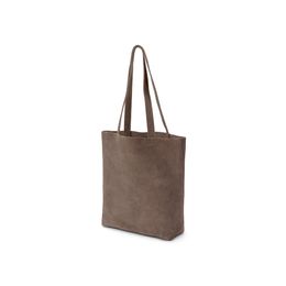 Tchibo - Shopper aus chromfrei gegerbtem Veloursleder - braun