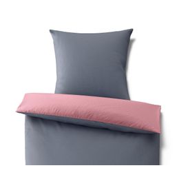 Tchibo - Microfaser-Flanell-Bettw&auml;sche - blau