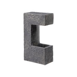 Dobar Gartenbrunnen mit Wasserfall und LEDs - 39x20,5x70cm - grau -