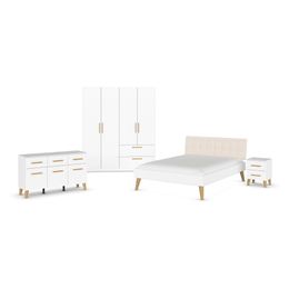 Rauch Schlafzimmer-Set &raquo;Skandi&laquo; mit Bett - 181x54x210cm - Holz / Holz
