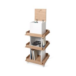 Tchibo - B&uuml;cherturm mit Details in Eichendekor - 45x45x96cm - braun -