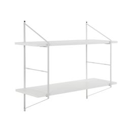Tchibo - Wandregal &raquo;Belfast&laquo; - 76x25,5x63cm - wei&szlig; - Metall / Holz