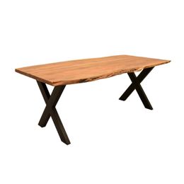 DeVries Esstisch &raquo;Catania&laquo; - 160x90x77cm - schwarz - Akazienholz / Metall