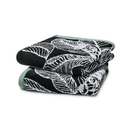 Tchibo - 2 Jacquard-Handt&uuml;cher - schwarz